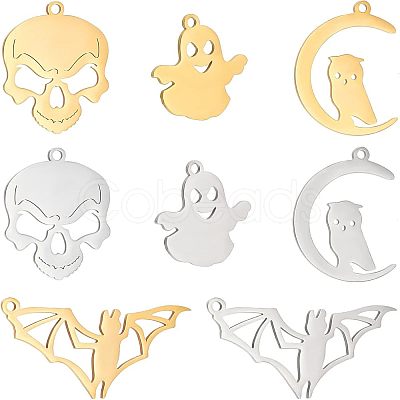 Cheap 8Pcs 8 Style 201 Stainless Steel Pendants Online Store - Cobeads.com